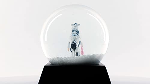 Mad Cow Snow Globe - Weird Gift Cow Snow Globe Gifts for Chefs - Handmade, Unusual Gift Snowglobe