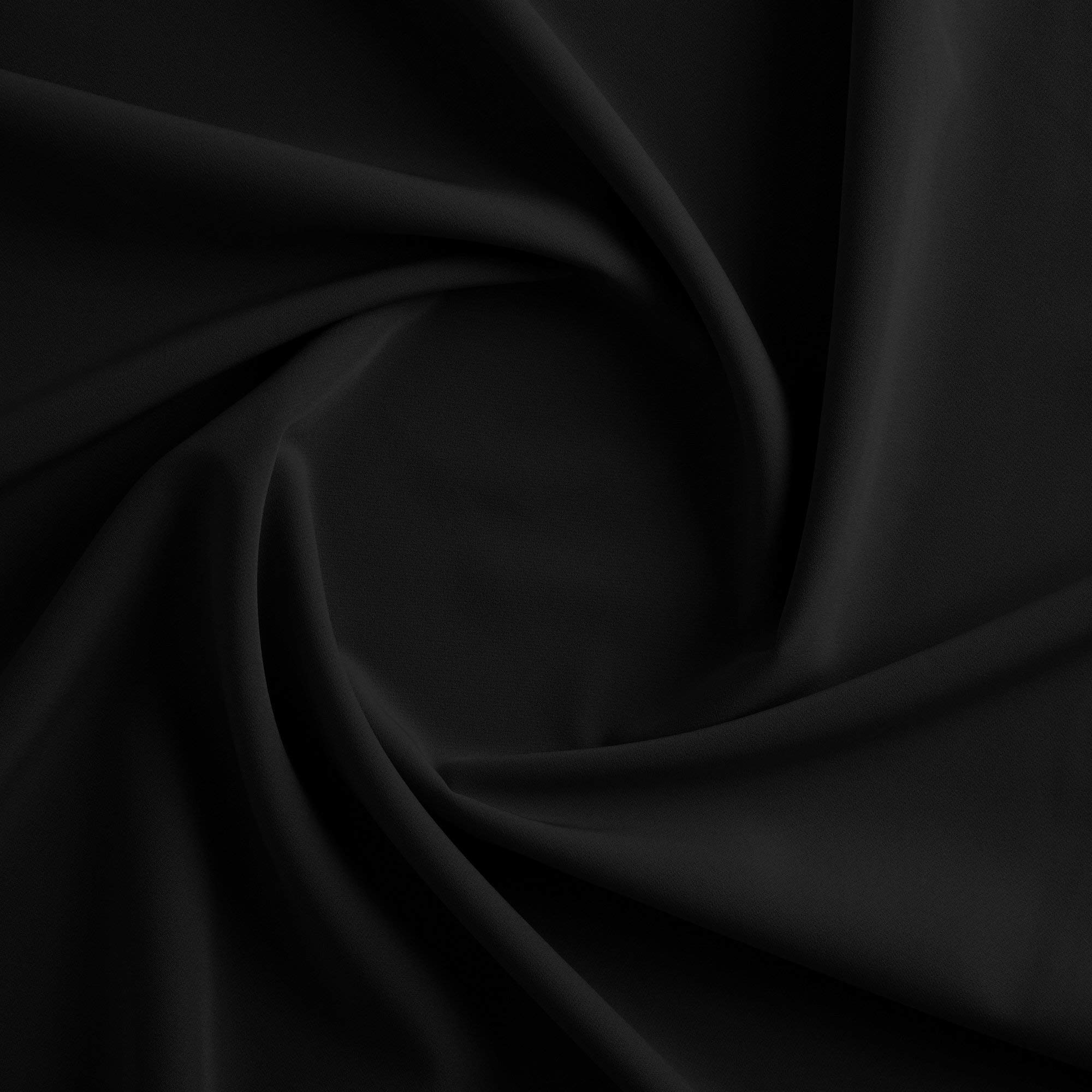 Zelouf Fabrics Laguna Scuba Knit, Black - 57/58" - Fabric by The Yard - Solid, Printed, and Novelty Fabrics Ideal for Sewing Garments, Wedding Dresses, Costumes, Tablecloths, Crafts, and DIYâŚ