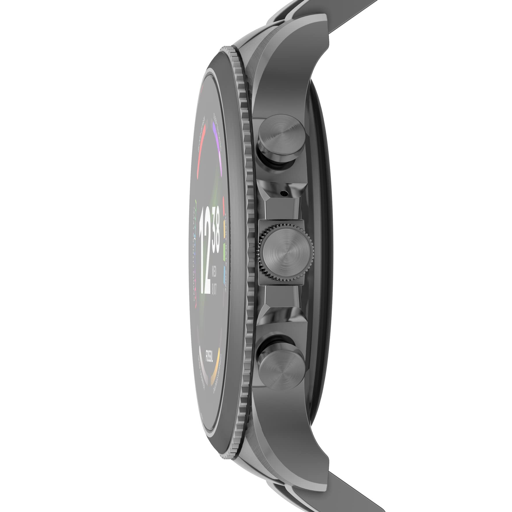 Fossil Gen 6 Smartwatch (Model: FTW4059V) Unisex 22mm Silicone Interchangeable Watch Band Strap, Color: Black (Model: S221430)