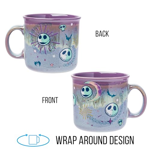 Silver Buffalo Disney Nightmare Before Christmas Mystic Opulence Reactive Glaze Ceramic Camper Mug, 20 Ounces