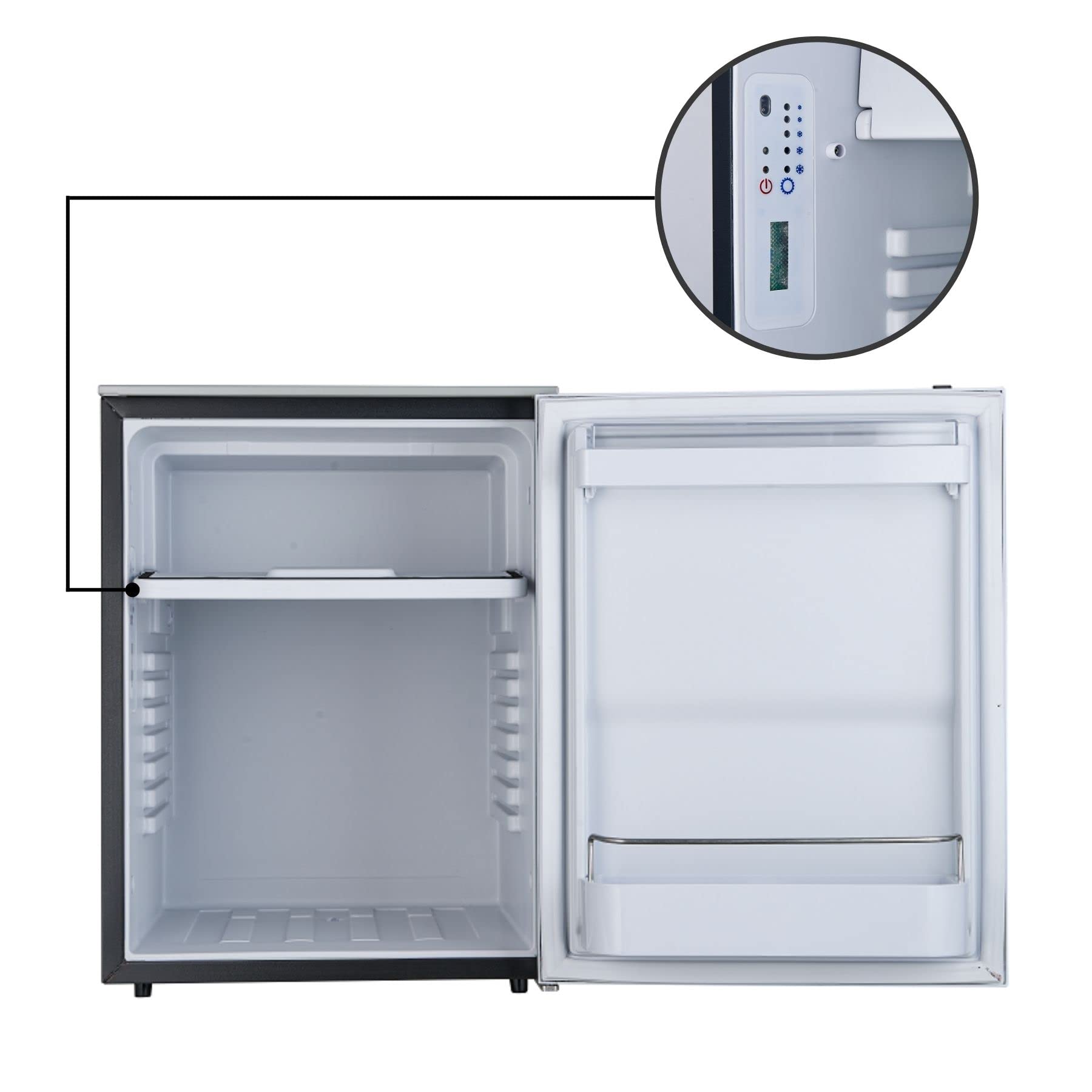 Equator 12V/DC Mini-Fridge Freezer 2.8cf Stainless for RV BOAT OFF-GRID 2 Doors