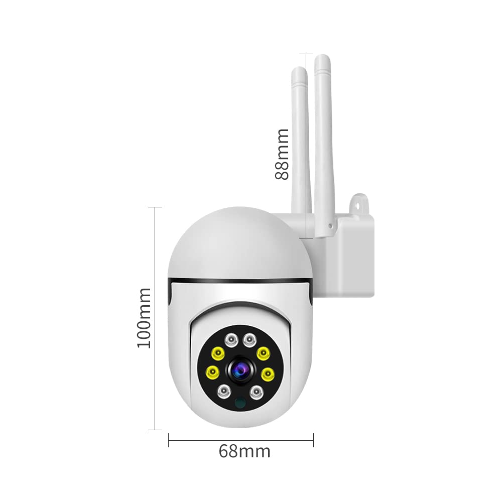 Home Security Camera WiFi 2.4G / 5G Motion Activated Color Night Vision PTZ Wide Angle Surveillance Multi-User P2P Remote Access CCTV Card or Cloud Storage Wired Indoor