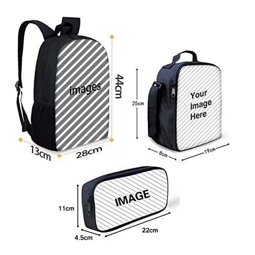 SEANATIVE Boys Cute Fire Truck Print School Backpack Large Size Cartoon Shoulder Book Bag for Girls Teens,Set of 3