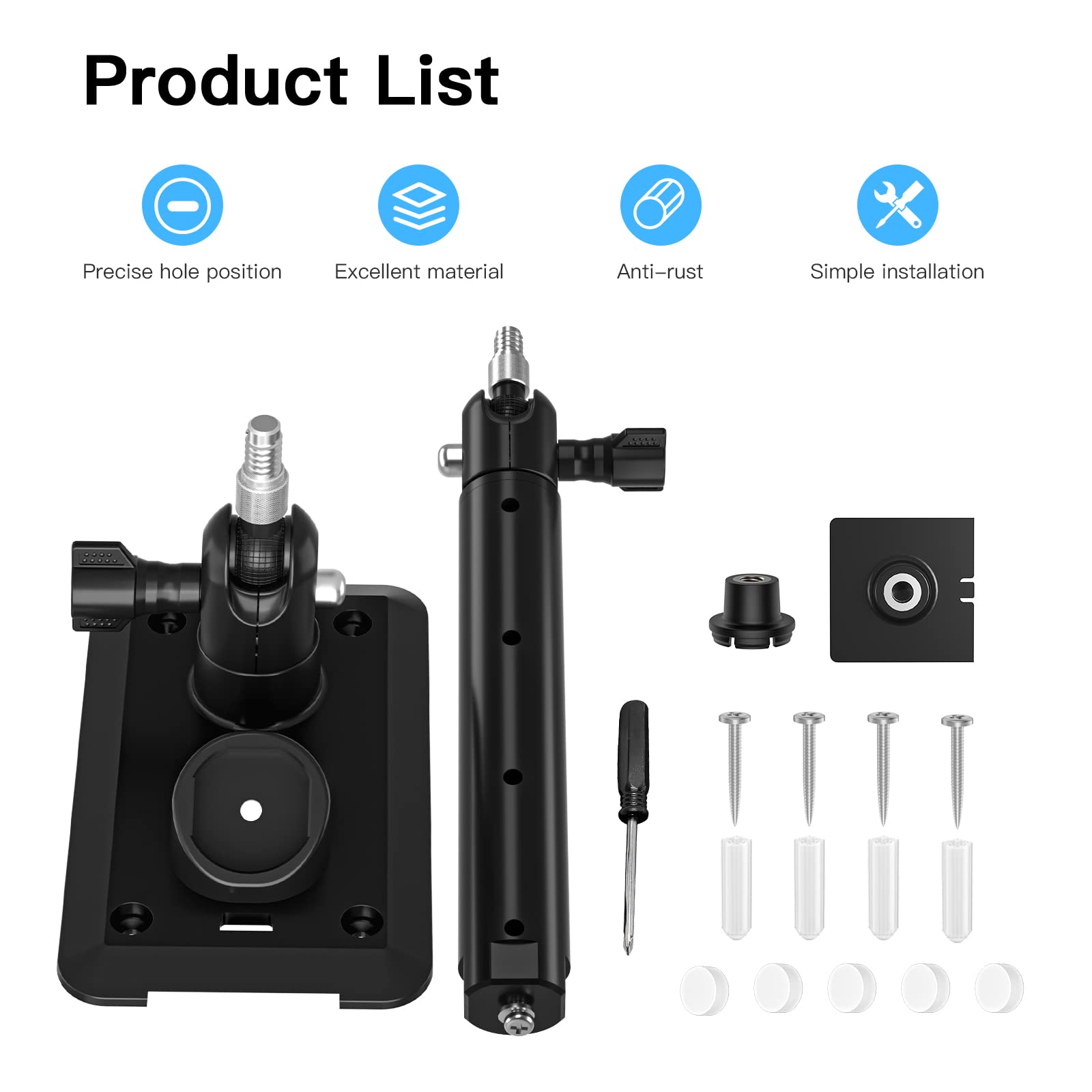 HOLACA 2-in-1 Blink Outdoor Camera Wall Mount for Blink Outdoor Camera/Blink Outdoor 4/Blink XT2/Blink XT and Solar Panel
