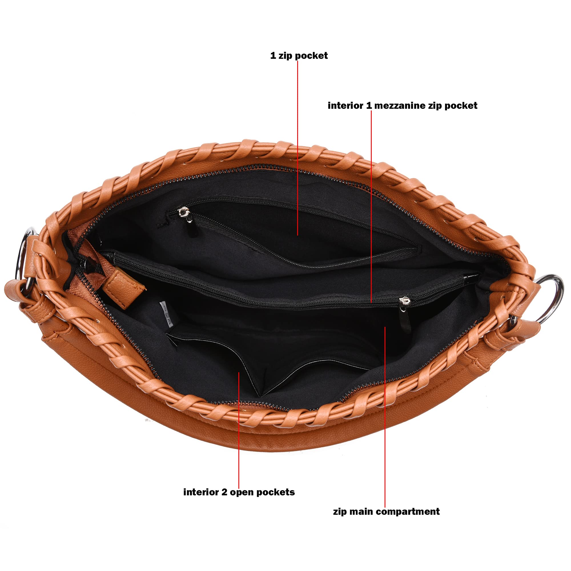 Hobo Bags for Women Soft Leather Tote Bag Simple Handbags and Purses Medium Size Shoulder Bag