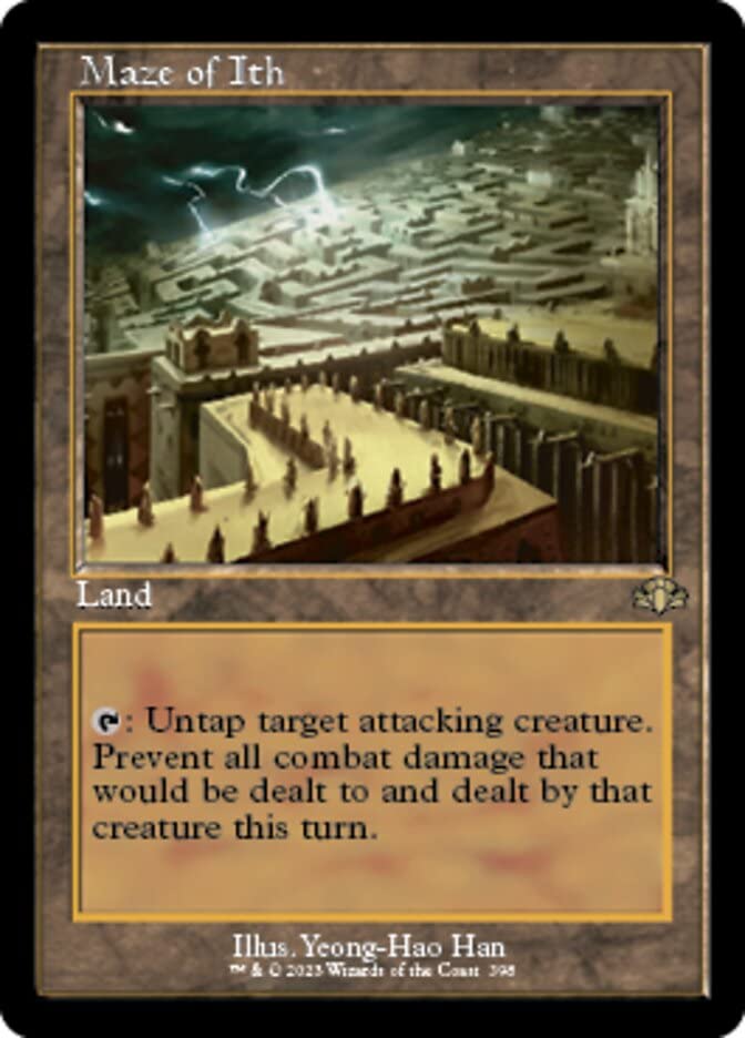 Magic: the Gathering - Maze of Ith (398) - Retro Frame - Dominaria Remastered