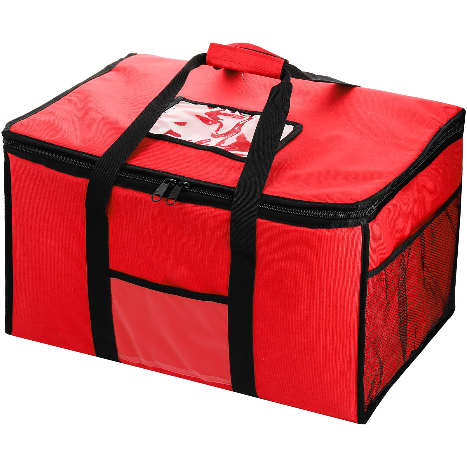 ZOOFOX Insulated Food Delivery Bag, XXXL Premium Commercial Catering Thermal Bag for Cold and Hot Food Transport, 22" x 16" x13" Insulated Cooler Bag for Grocery, Car, Picnic, Beach, Camping