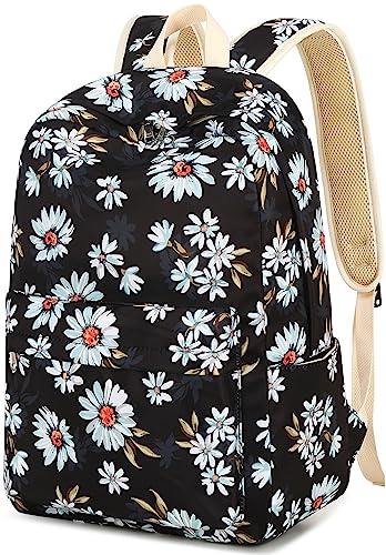 School Backpack for Teen Girls Women Laptop Backpack College Bookbags Middle School Travel Work Commuter Back Pack(Magritte-white)