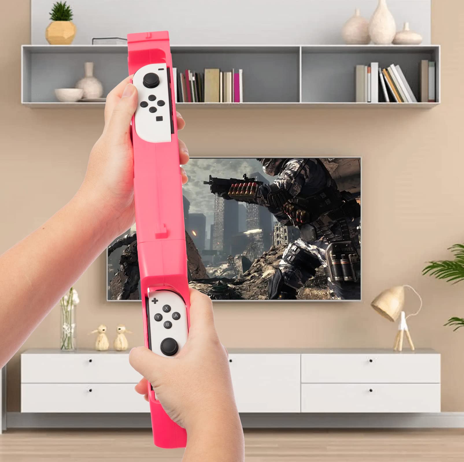 HEATFUN Game Controller Compatible with Switch Games Wolfenstein 2: The New Colossus, Big Buck Hunter Arcade - Switch and Other Games - AllBlack (1 Pack)