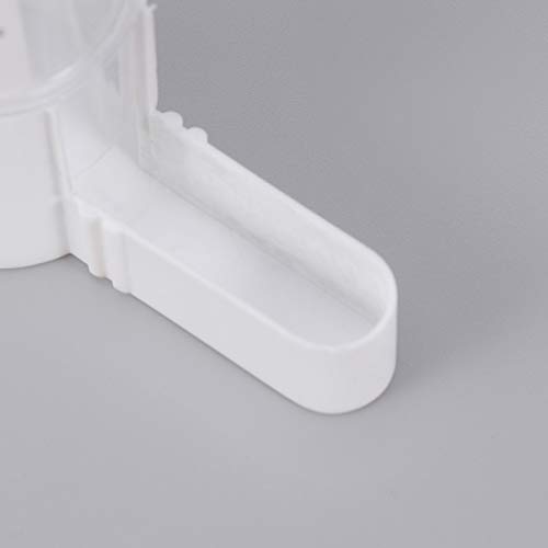 UKCOCO Bird Food Water Dispenser- Bird Feeder Automatic Hanging Bird Parrot Feeding Cup, Clear Bird Cage Feeder Cage Accessories for Finch Parakeet Small Bird 65ML (Random Color)