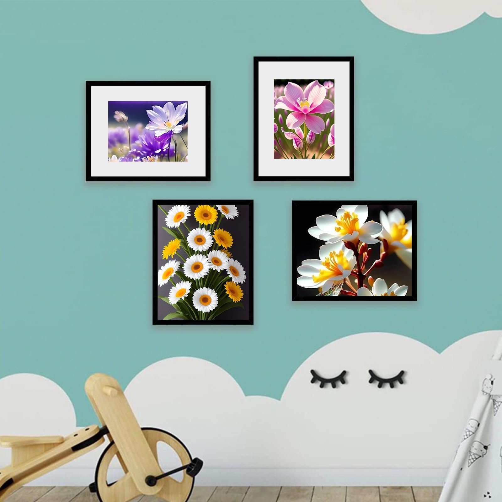 Fixwal 11x14 Picture Frame in Black, Display Pictures 8x10 with Mat or 11x14 Without Mat, Plastic Frame,Photo Frame for Wall or Tabletop Display
