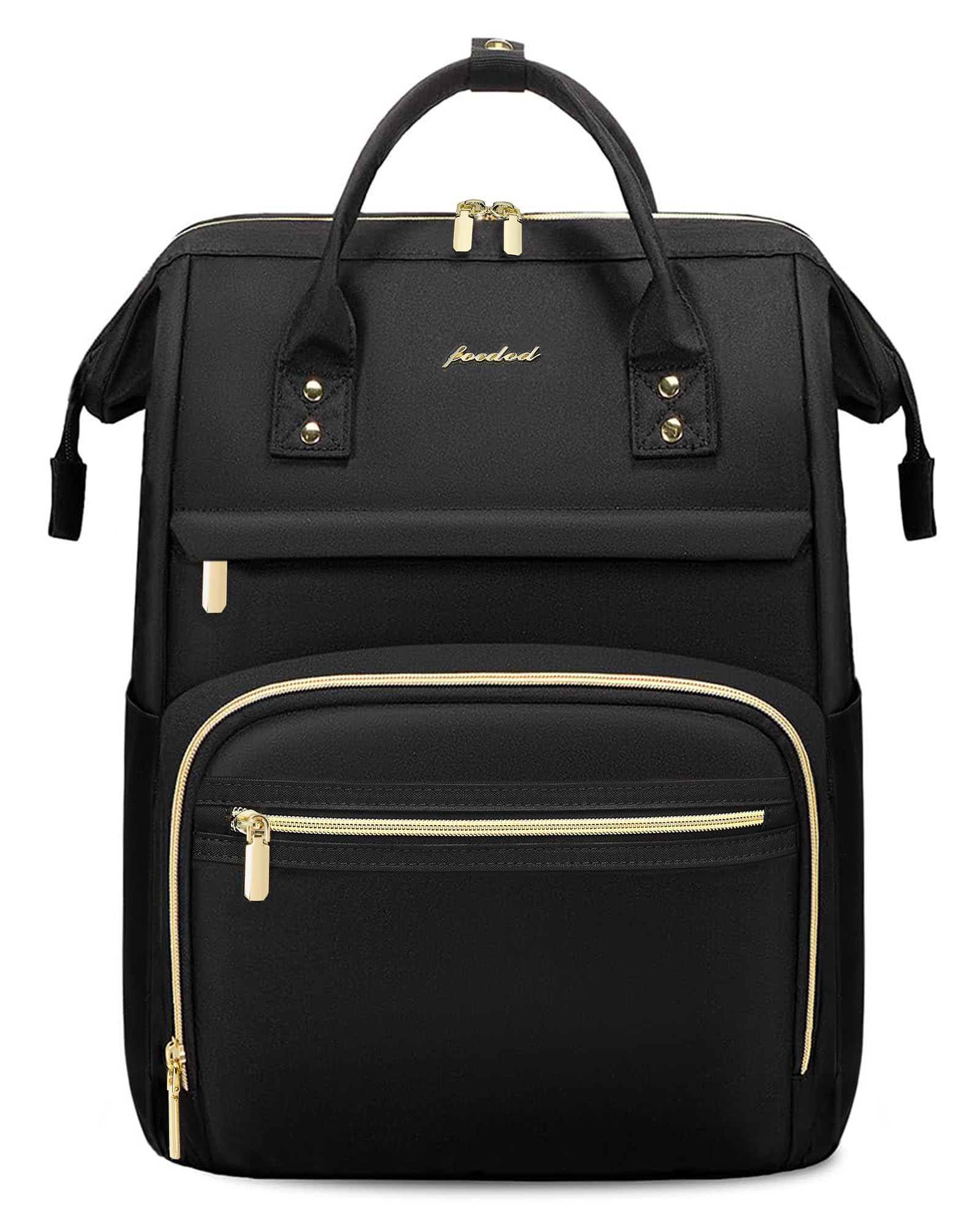 FOCDOD Women's 15.6-Inch Laptop Backpack, Wine Red, Unisex