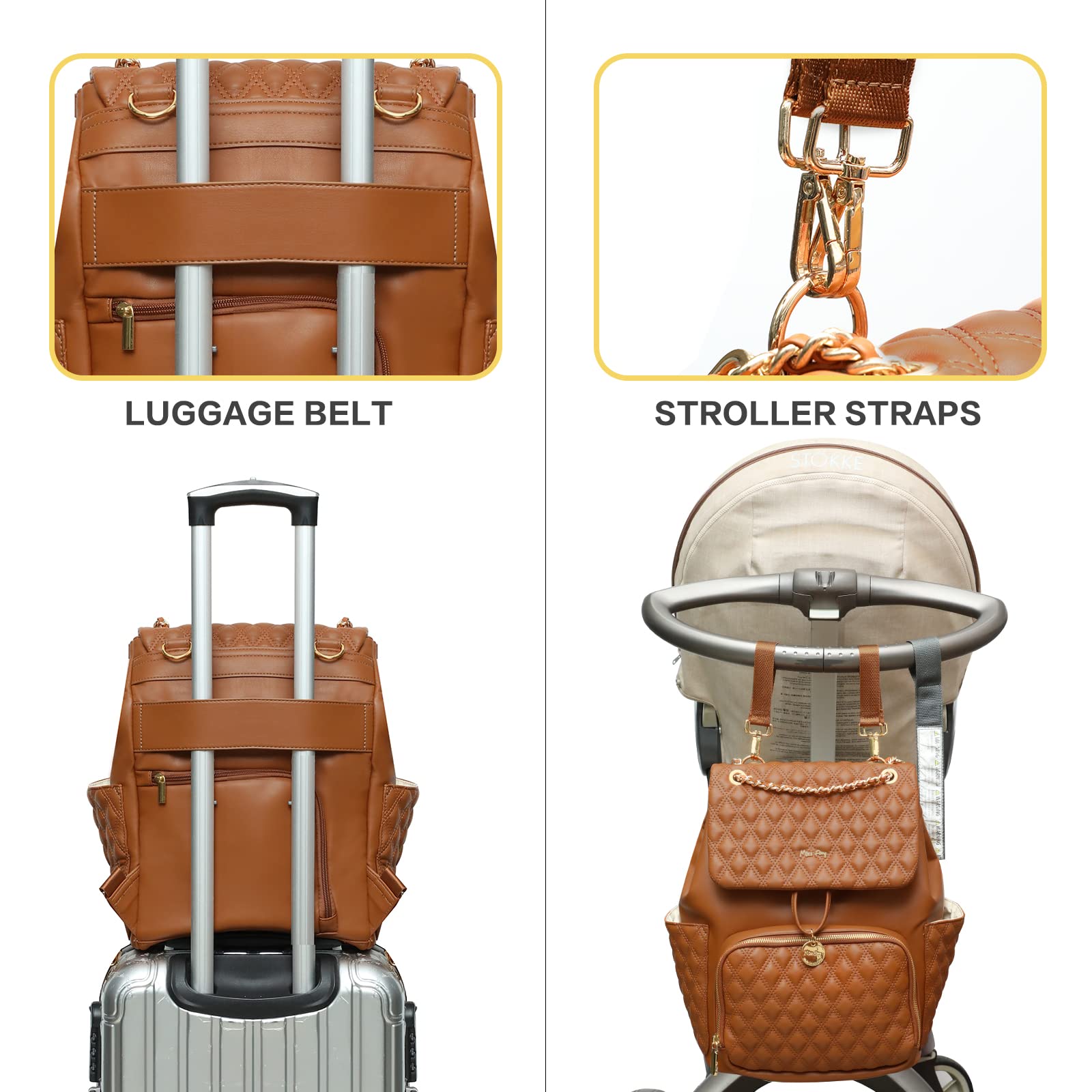 miss fong Diaper Bag Backpack Baby Diaper Bag & Diaper Bag Organizer Pouches Bundle