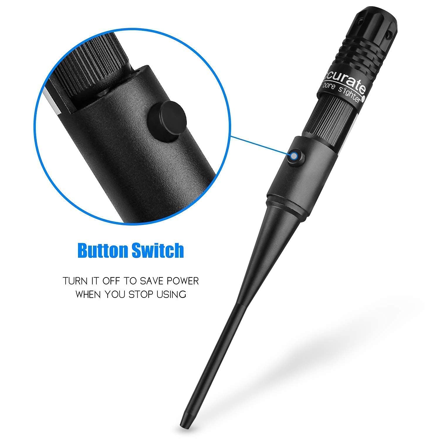 EZshoot BoreSighter for 0.177 to 0.54 Caliber and Red Dot Laser Sight Tactical 20mm Standard Picatinny Weaver Rail for Pistol Handgun Gun Rifle