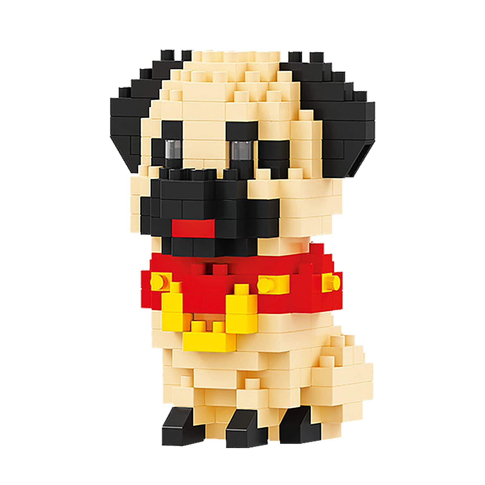 Larcele Micro Dog Building Blocks Set, DIY Mini 3D Building Toy Bricks,199 Pieces KLJM-08 (French Bulldog)