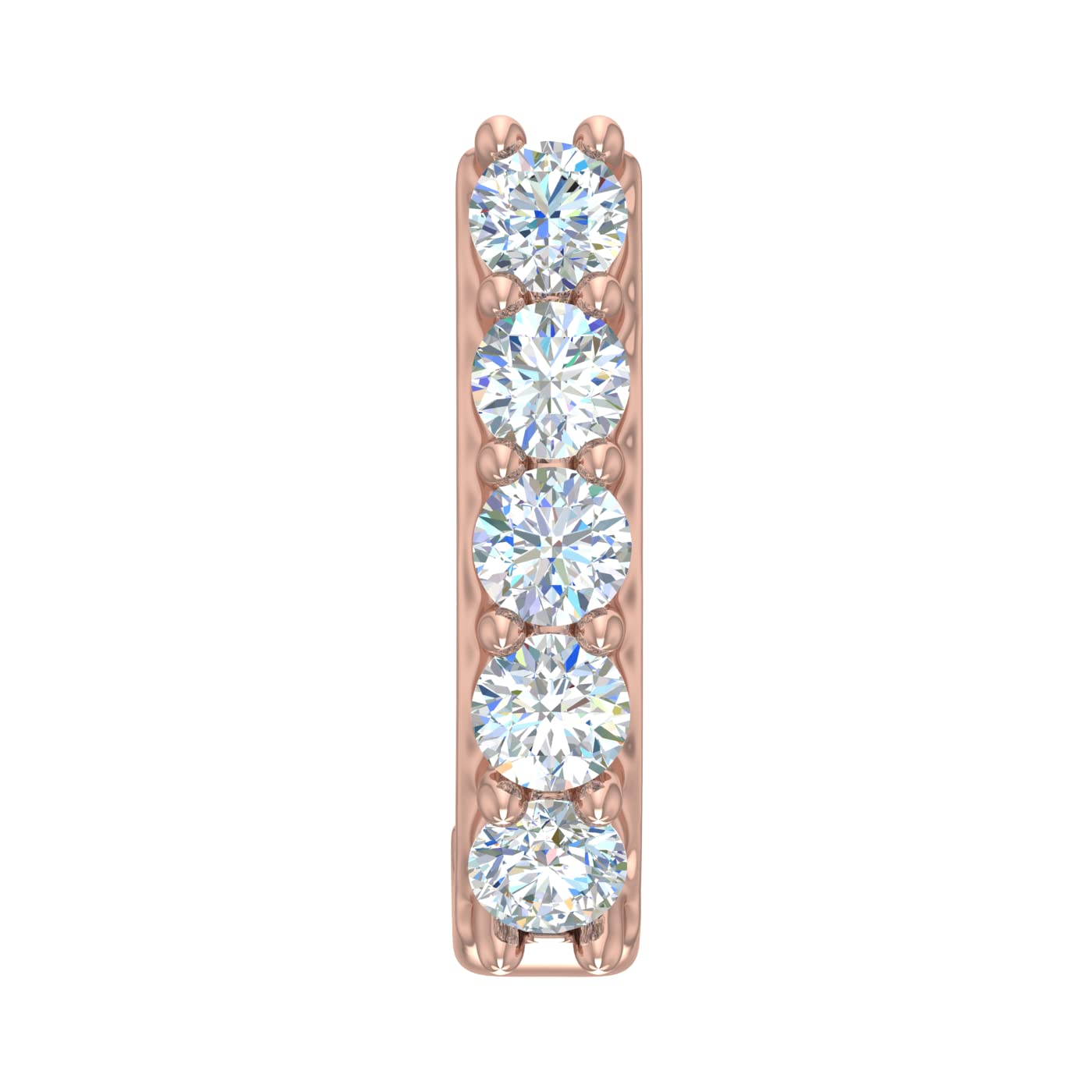 FINEROCK 0.14 Carat Diamond Nose Pin in 18K Rose Gold