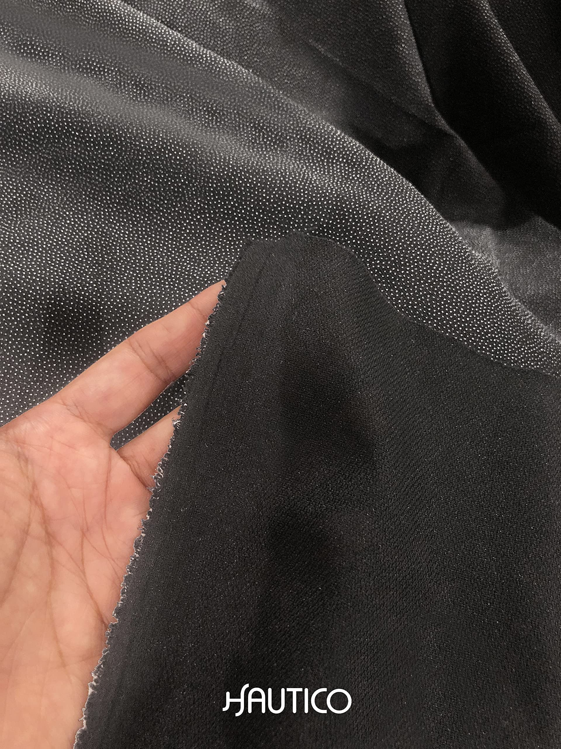 Fusible Interfacing, Medium Weight,10 yards, Black, 60'' Wide, Woven, Iron On, Interfacing for Fashion Design, All Purpose