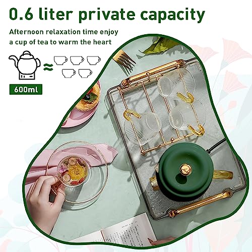 GGNKT Electric Kettle, Green and Healthy kettle, Small Insulated Electric Tea Kettle for Home and Office.