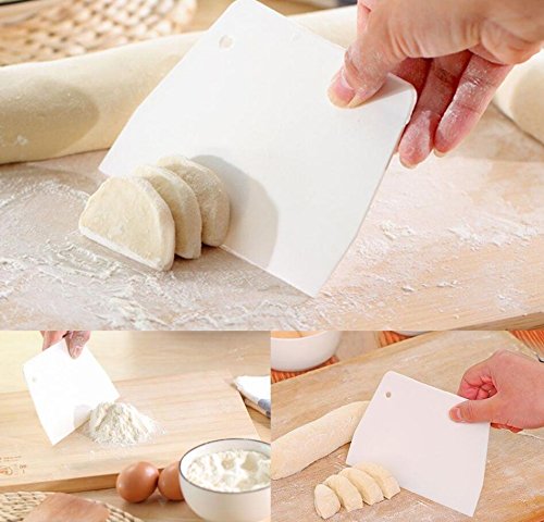 Kissmi 8Pcs Cake Scraper Cake Edge Decorating Supplies Scraper Cutters Smoother Tool Set