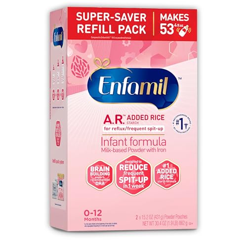 Enfamil A.R. Infant Formula, Reduces Reflux & Frequent Spit-Up, Expert Recommended DHA for Brain Development, Probiotics to Support Digestive & Immune Health, Powder Refill, 30.4 Oz