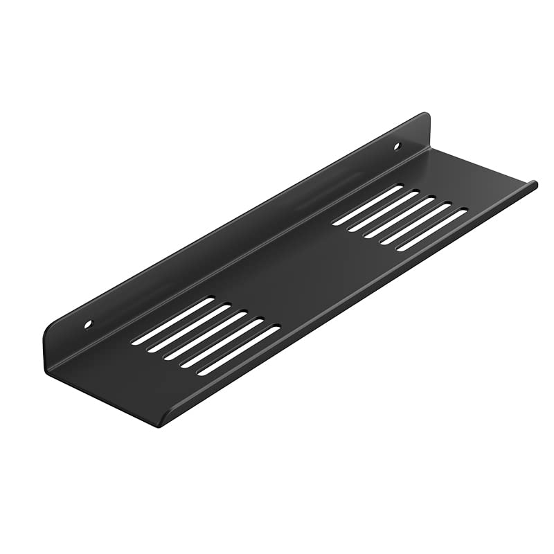SDlemeiy Floating Shelves Wall Mounted Bathroom Shelfļ¼Wall Mounted Hanging Shelvesļ¼Metal Display Wall Shelf,Wall Mountedļ¼Carbon Steel Material (Black, 15.9inch)