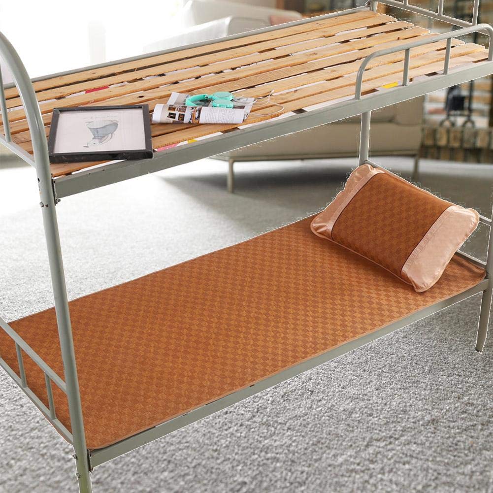 Summer Mattress, Foldable Rattan Summer Sleeping Mat Cool Pad Cooling Bed Cushion for Home Schools Dormitory, 195x80cm/76.8x31.5in