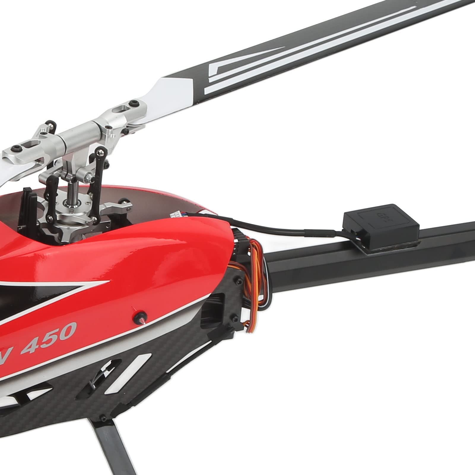 Helicopter Brushless Tail Lock Motor Resistance Side Panel 60A ESC RC Helicopter All Metal Toy Servo Mount Adult High Tenacity Landing Gear for (Red)