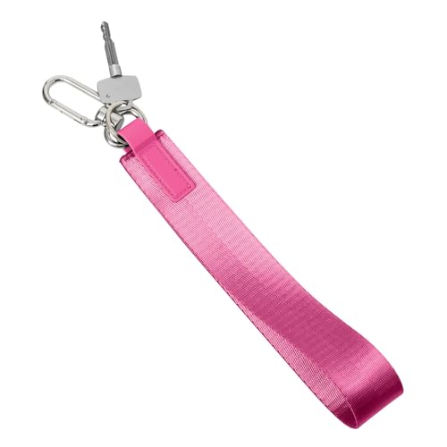 Mum's memory Wristlet Keychain for Women and Men,Key Chain Holder,Wrist Lanyard for Keys(Rose Red)