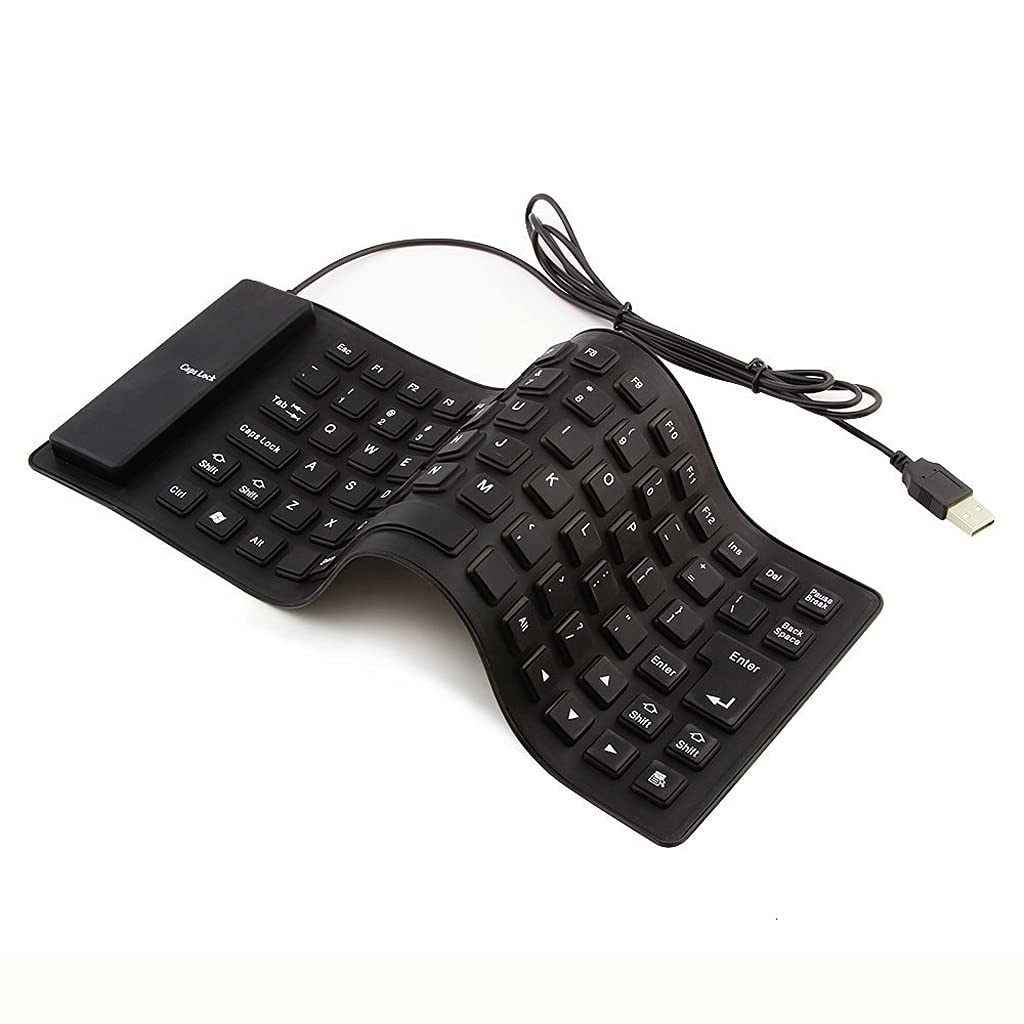 MJWDP Flexible Mini Foldable Wired USB Computer Keyboards Portable Waterproof Pink Silicone Soft Slim Folding Gaming Keypad for Laptop (Color : D)