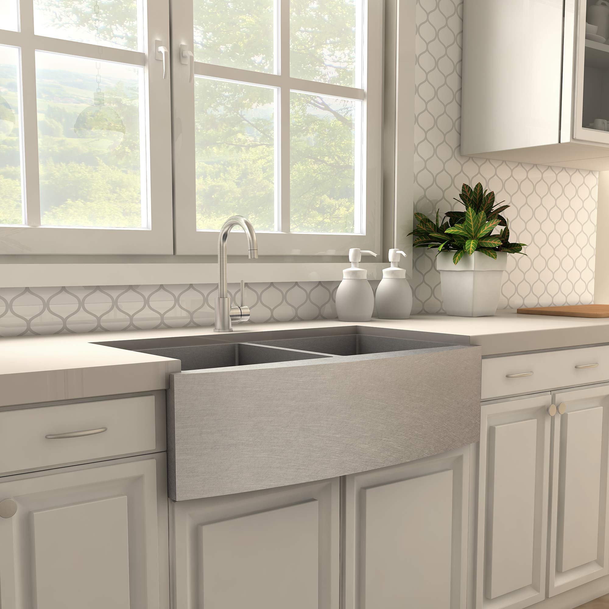 ZLINE Renoir Kitchen Faucet in Brushed Nickel (13-0048-PVDN)