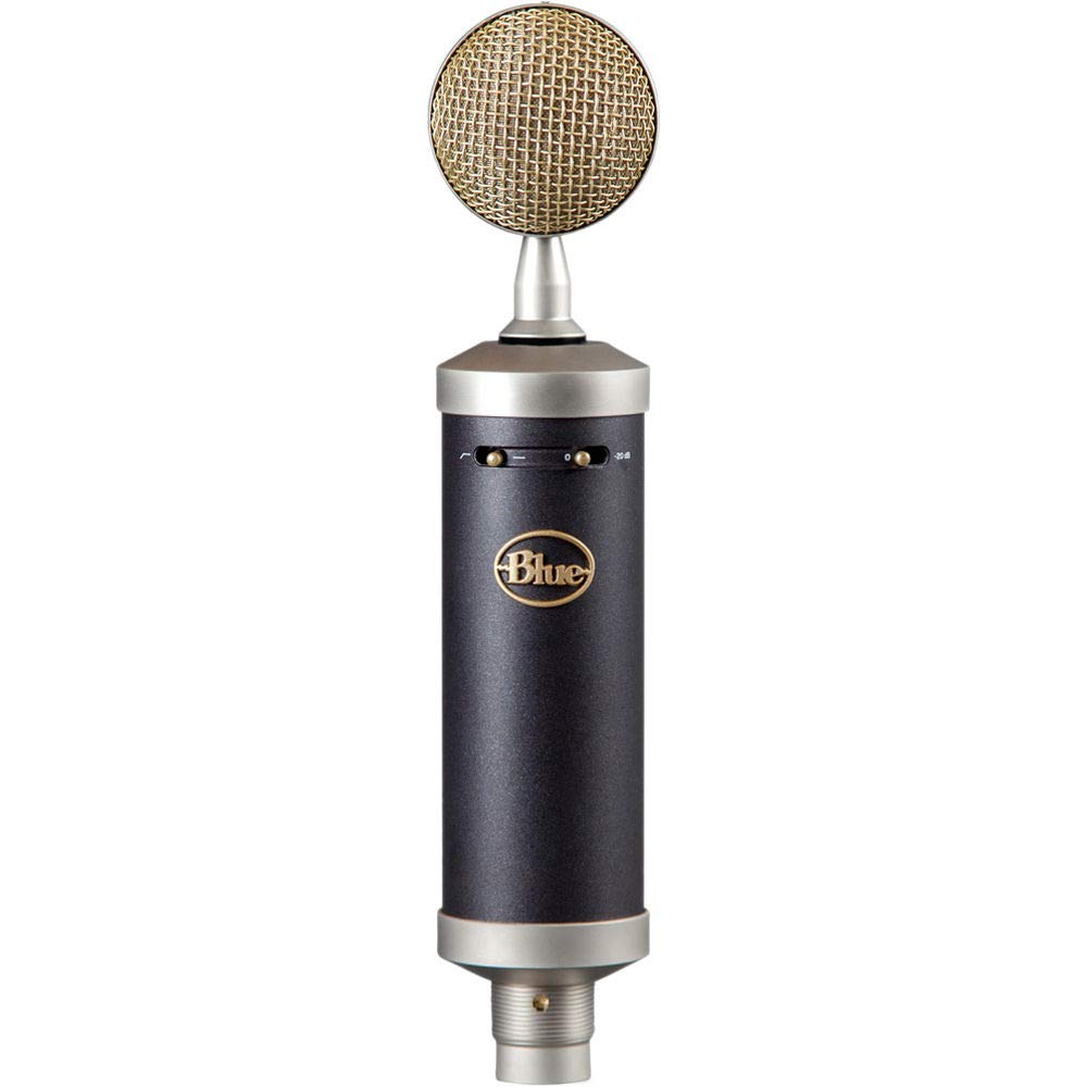 ERUIOLA Blue Baby Bottle SL Studio Condenser Microphone with RF-5P-B Reflection Filter, Tripod Mic Stand, Pop Filter & XLR Cable Bundle