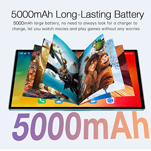Pad P70 Tablet, 10.1ββ IPS Full HD Display Android Tablet, Octa-Core Processor, 64GB Storage, Full Metal Cover, Long Battery Life, WiFi, Dual-SIM Tablet -Blue