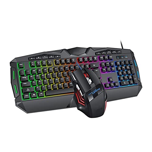 Keyboards Gaming Keyboard Mouse Multimedia Office Mechanical Large Keyboard and Mouse Set Video Games
