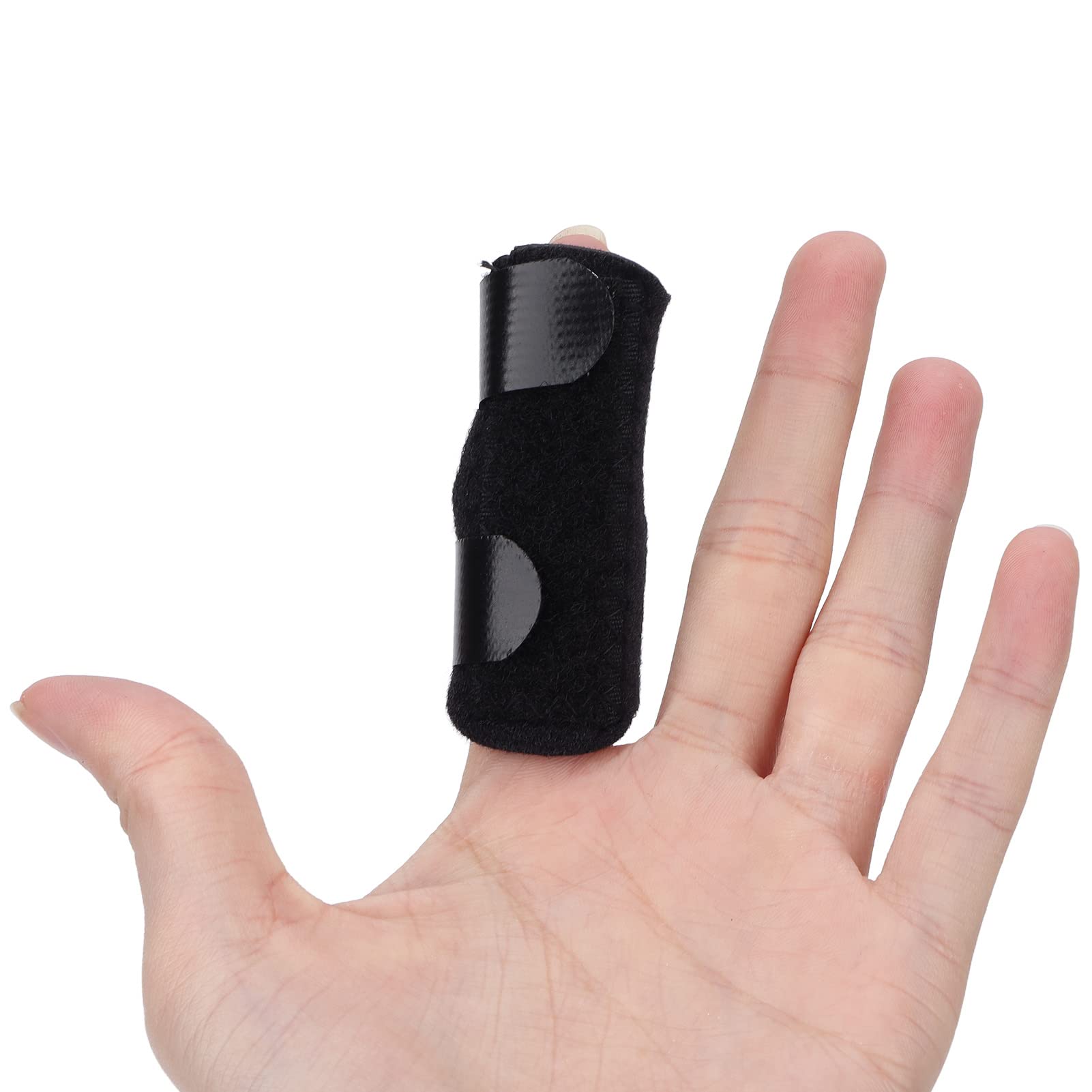 Finger Splint, Adjustable Aluminum Alloy Finger Correction Strap Finger Extension Splint, Children s Protective Cover Stabilizer for Sprains Pain Relief Mallet Injury