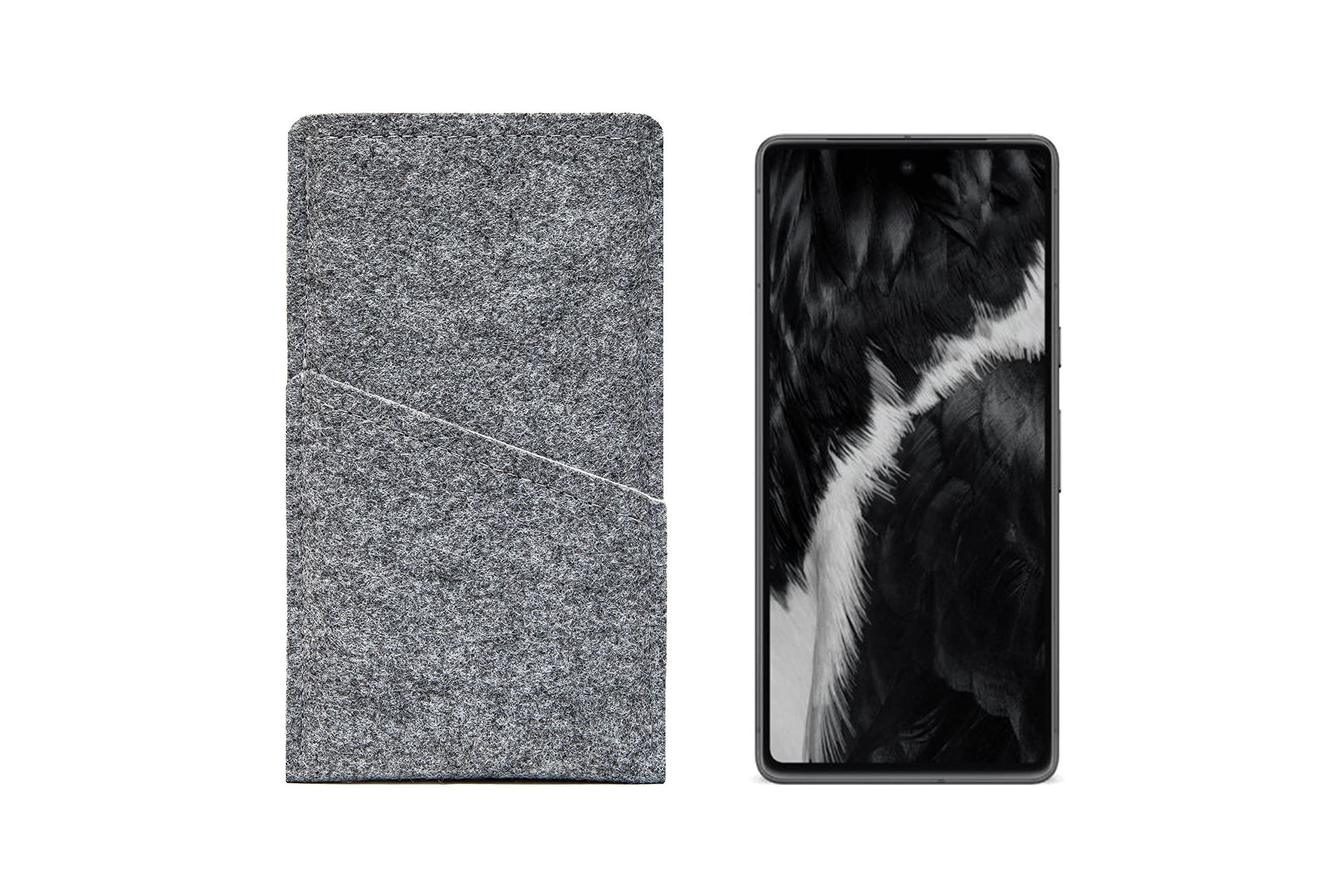 Google Pixel 8 Handmade Sleeve, Padded Cover with Cards Holder Slot, Cash Pocket, Google Pixel 8 Phone Wallet
