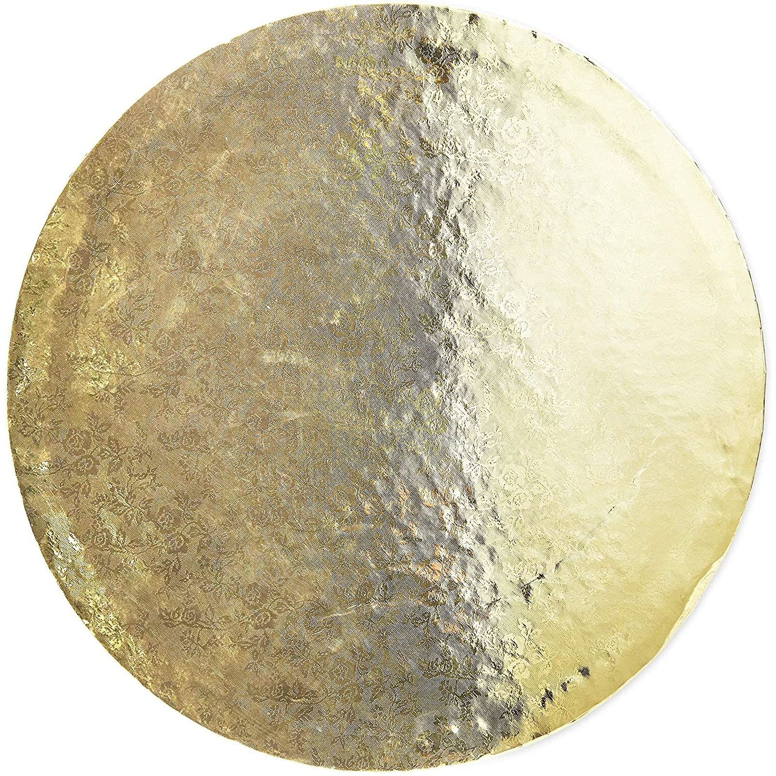 Gold Foil Cake Boards, Disposable Drum Circles (11.5 in.)