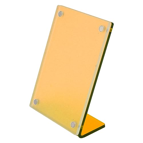 Free Standing Photo Frame, Simple Operation Slant Back Multipurpose Photo Frame for Movie Ticket Office (Orange)