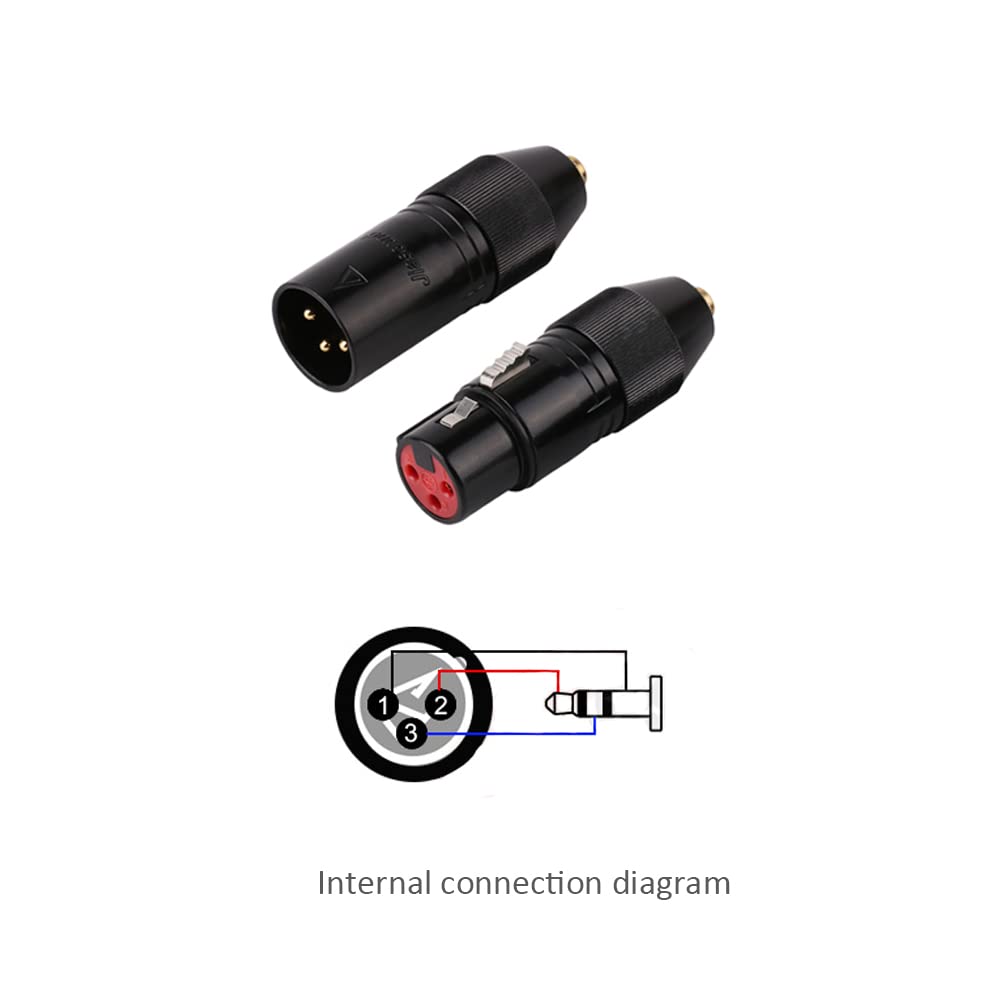 Jiasound 3.5mm (1/8 inch) Female (TRS) Mini-Jack to XLR Male&Female Audio Adapter (XLR-3.5MM(1Pair))