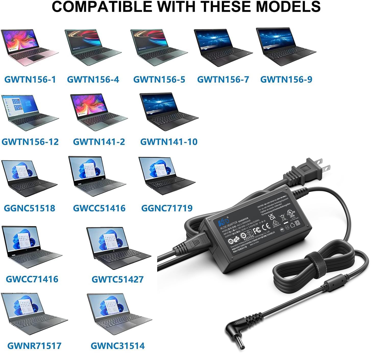 KFD 19V AC DC Adapter for ViewSonic M1 M 1 Plus M1Plus M1+ Portable Cinema LED Projector VS17337 VS18242 Charger View Sonic M1-S M1 Projector Gateway GWTN156-1 GWTN156-5 Power Supply Cord Cable