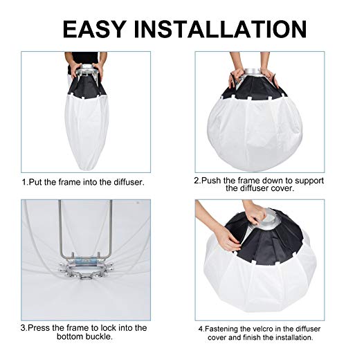 GODOX Softbox Lantern Softbox CS-65D 65cm Bowens Mount Softbox Soft Light Modifier for Aputure 300D Mark II 120D SL-60W VL150 SL150WII FV150 AD200PRO AD300 AD400PRO AD600 VL300 VL200 UL150