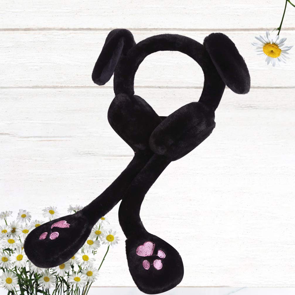 generic Rabbit Ear Earmuffs Easter Rabbit Ear Headbands Winter Ear Warmers for Women Girls White 305B2RYP3317Z