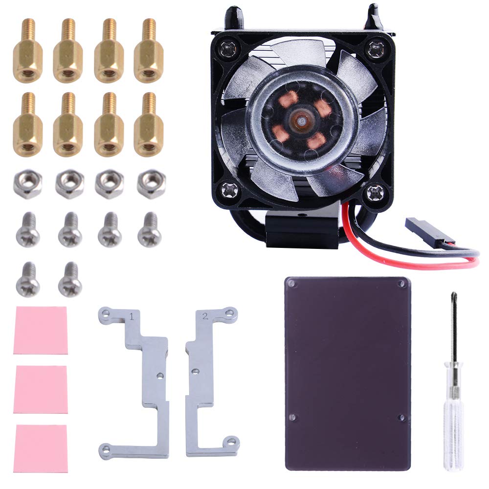 GeeekPi ICE Tower Cooler for Raspberry Pi 4, Pi 4 RGB Cooling Fan with Aluminum Heatsink for Raspberry Pi 4 Model B