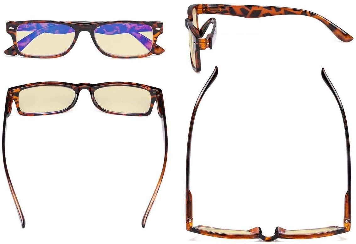 Eyekepper Ladies Blue Light Blocking Glasses with Yellow Filter Lens - Design Computer Eyeglasses Women - Tortoise
