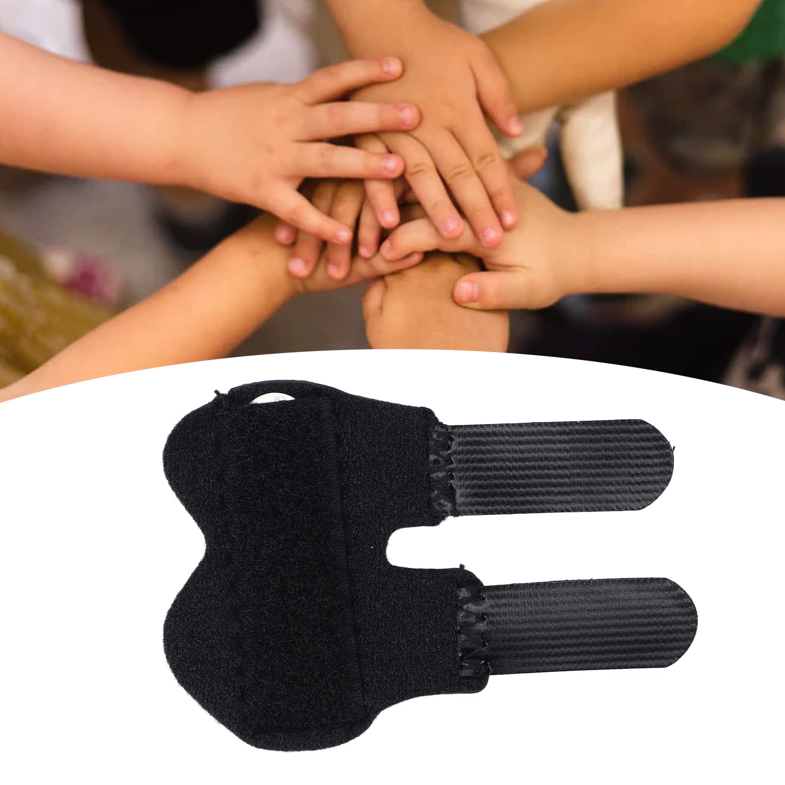 Finger Splint, Adjustable Aluminum Alloy Finger Correction Strap Finger Extension Splint, Children s Protective Cover Stabilizer for Sprains Pain Relief Mallet Injury