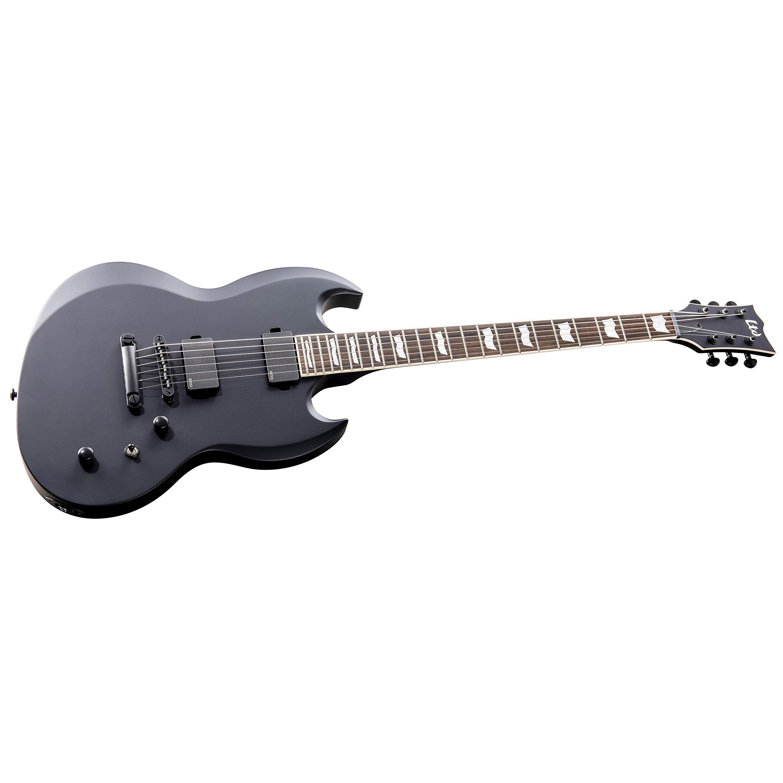 ESP LTD Viper-400 Baritone Electric Guitar, Black Satin