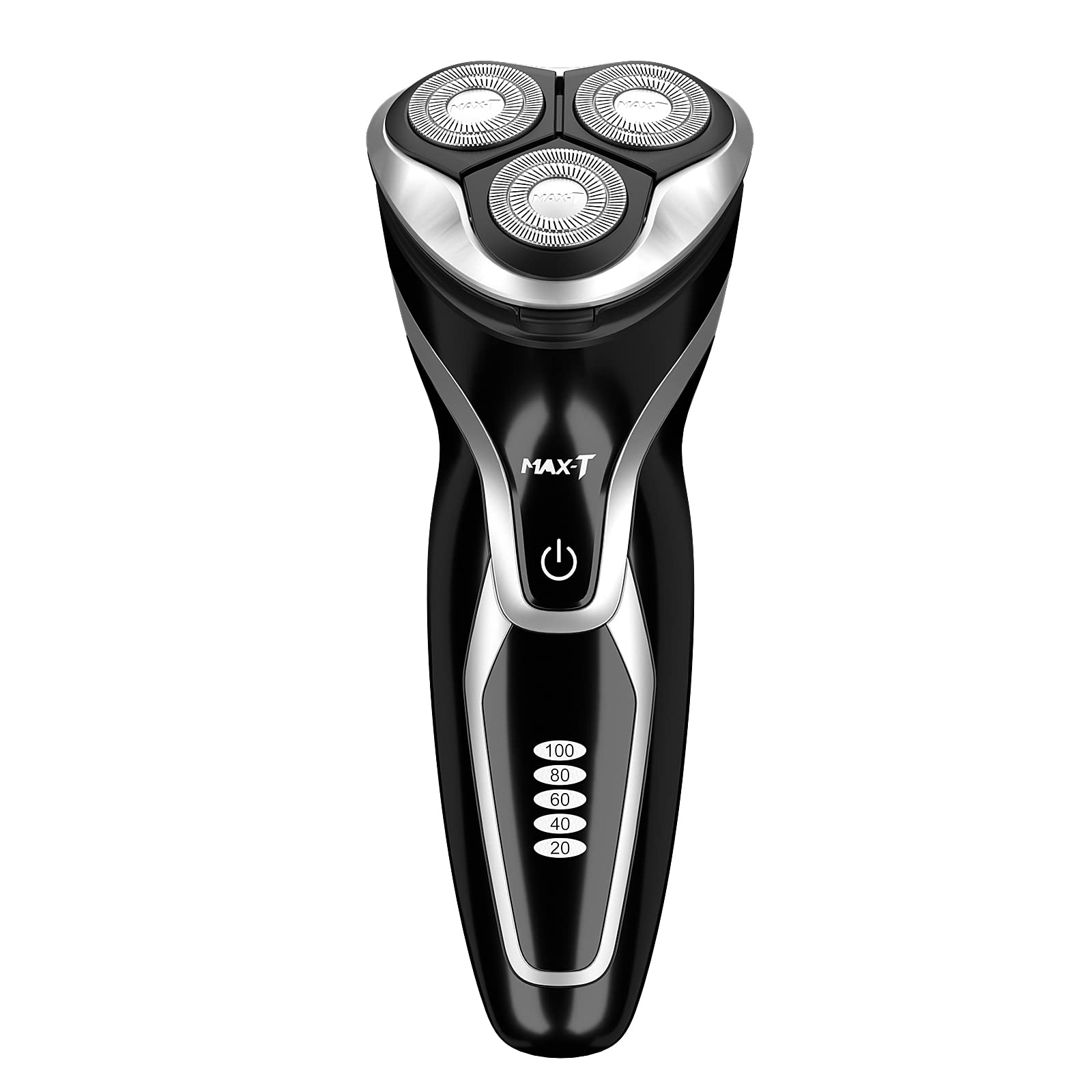 MAX-T Men Electric Razor, Rechargeable Wet & Dry Rotary Electric Shaver for Men (Blue)