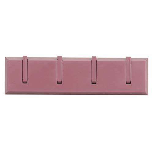 Fydun Wall Row Hook Pu Coat Key Holder Door Hat Hanger for Bathroom Wall Door Decor for Home Use, Multifunctional Accessory (Deep Meat)