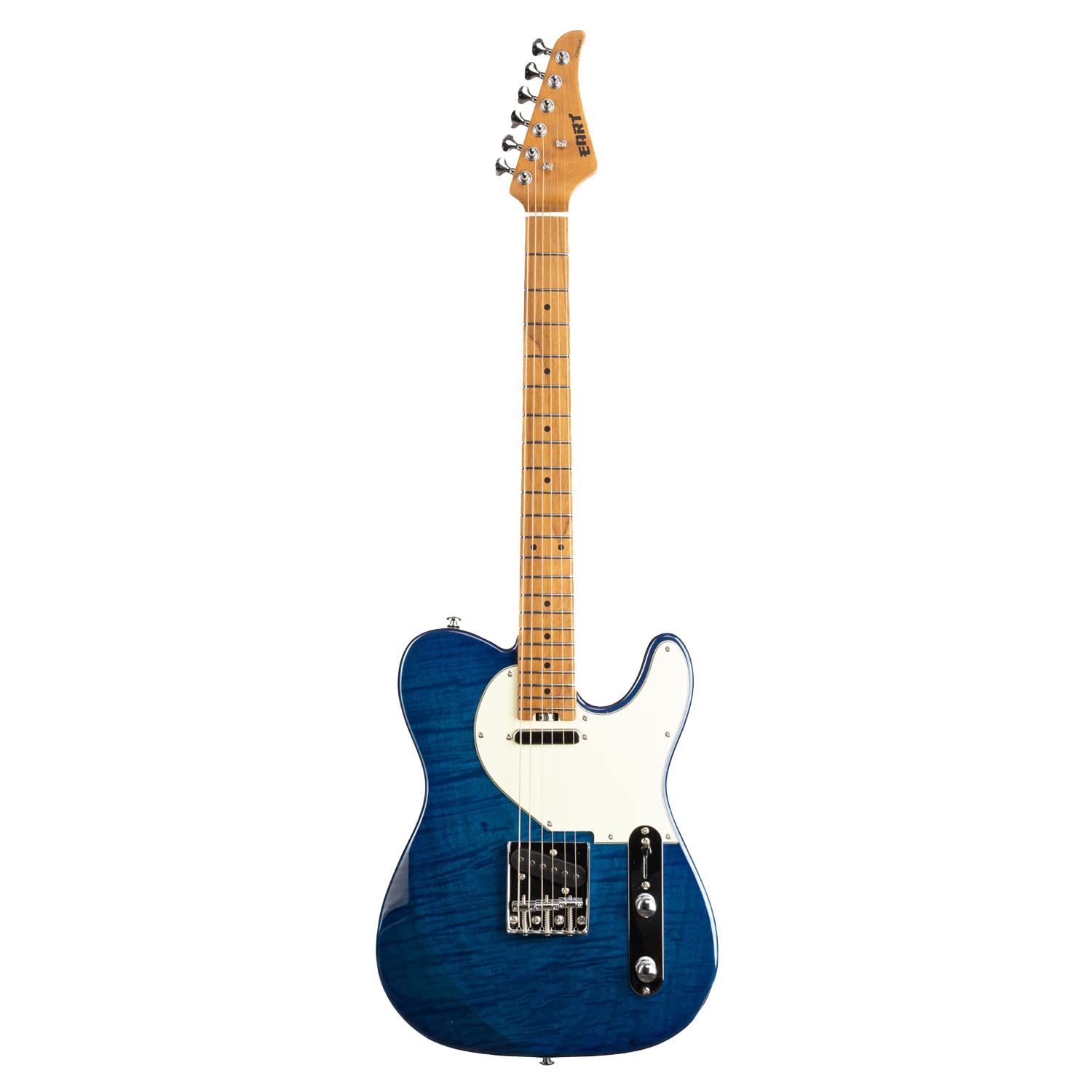 EART NK-C1 Classic Electric Guitar Maple Fingerboard,Stainless Steel Frets,Flame Maple Veneer-Wine red