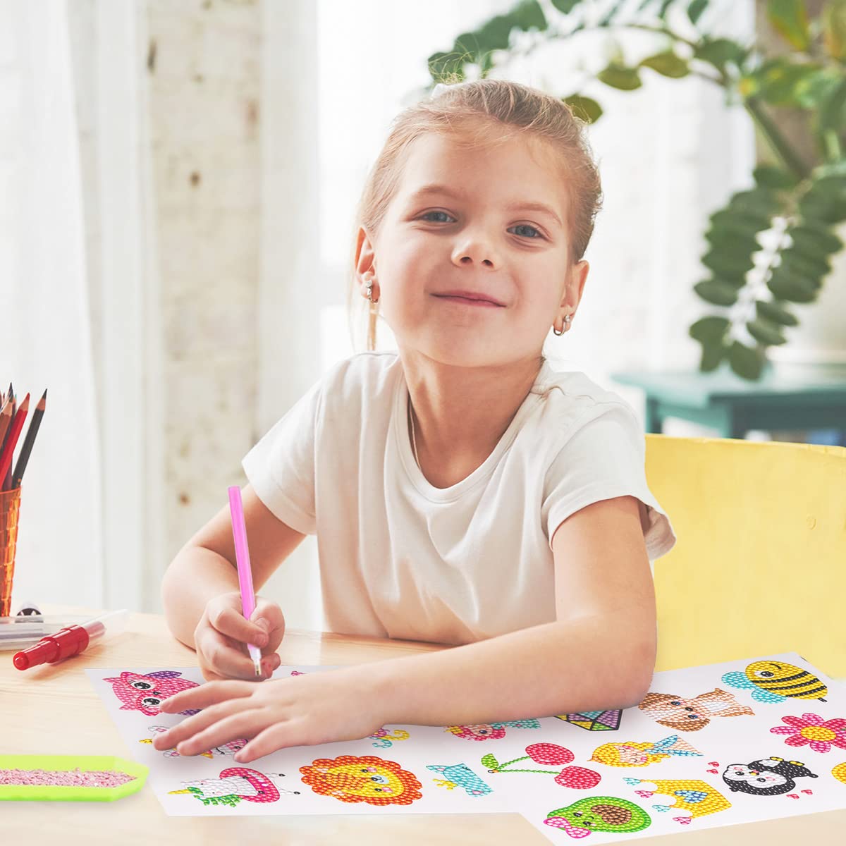 EAPHANT 6500+ Diamonds Art Kits for Kids 44 Designs Diamond Stickers Arts and Crafts Painting for Kids Ages 4-8 8-12