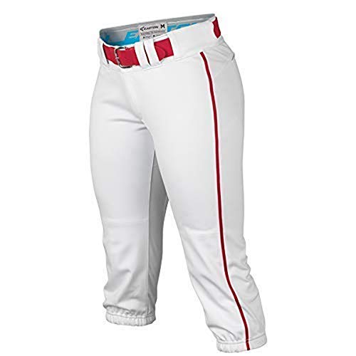 EASTON PROWESS Softball Pant, Women's, Small, White/Red